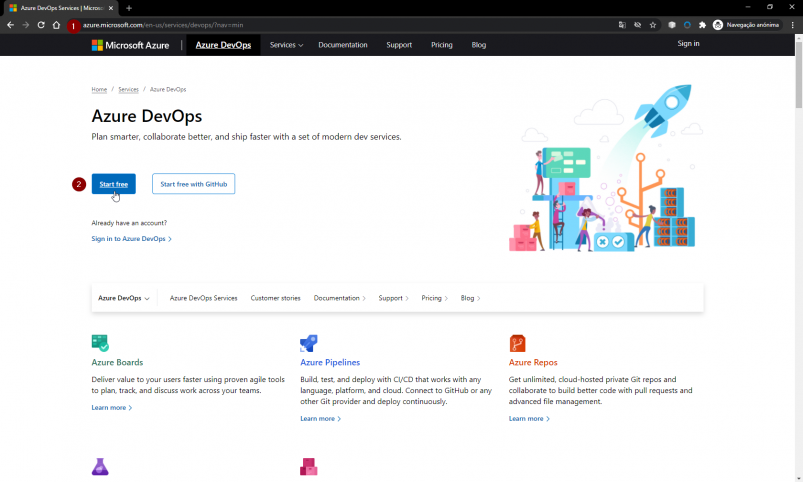A forma frugal como criar conta no Azure DevOps | Bruno Brito